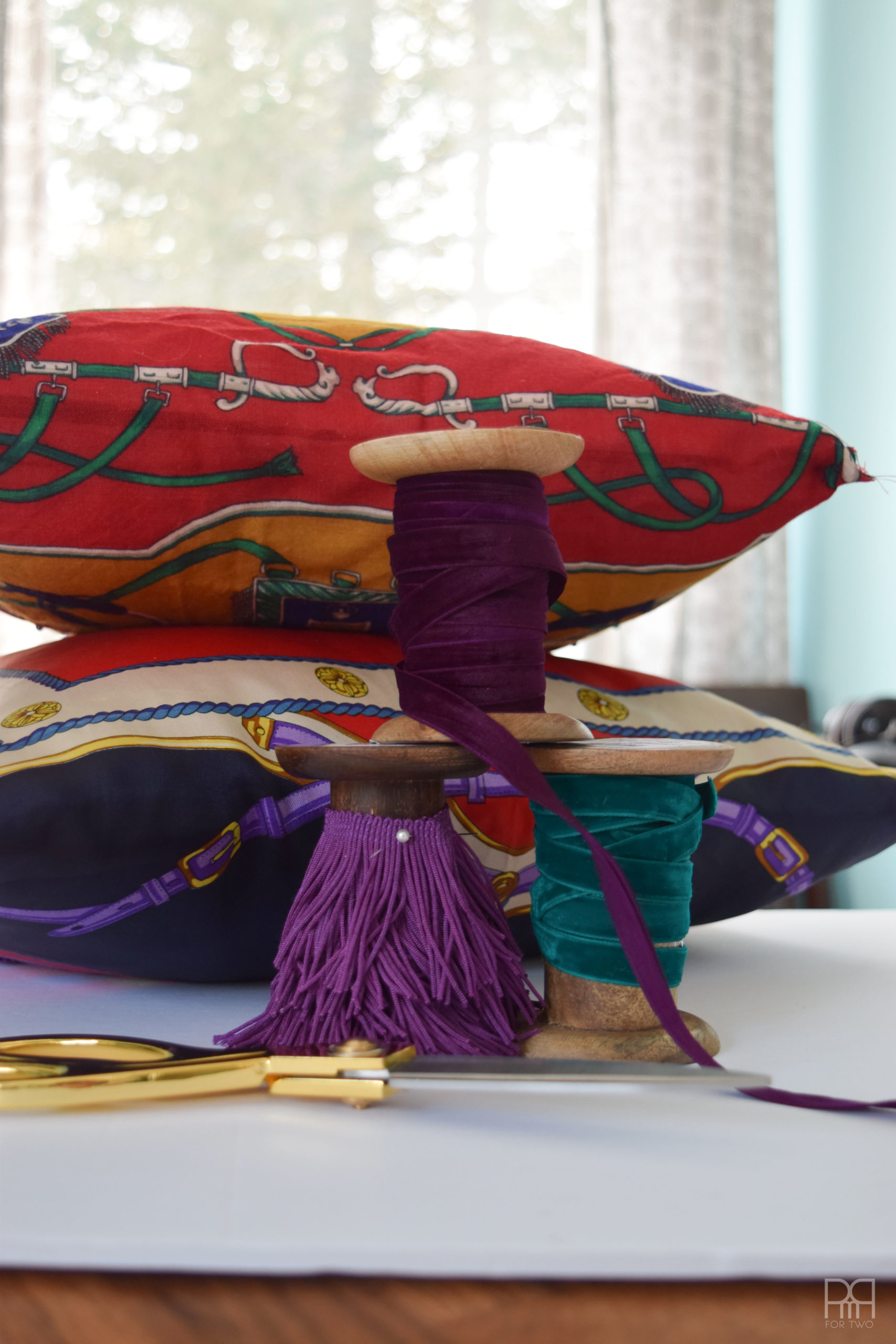 Thrifted Scarf Pillows