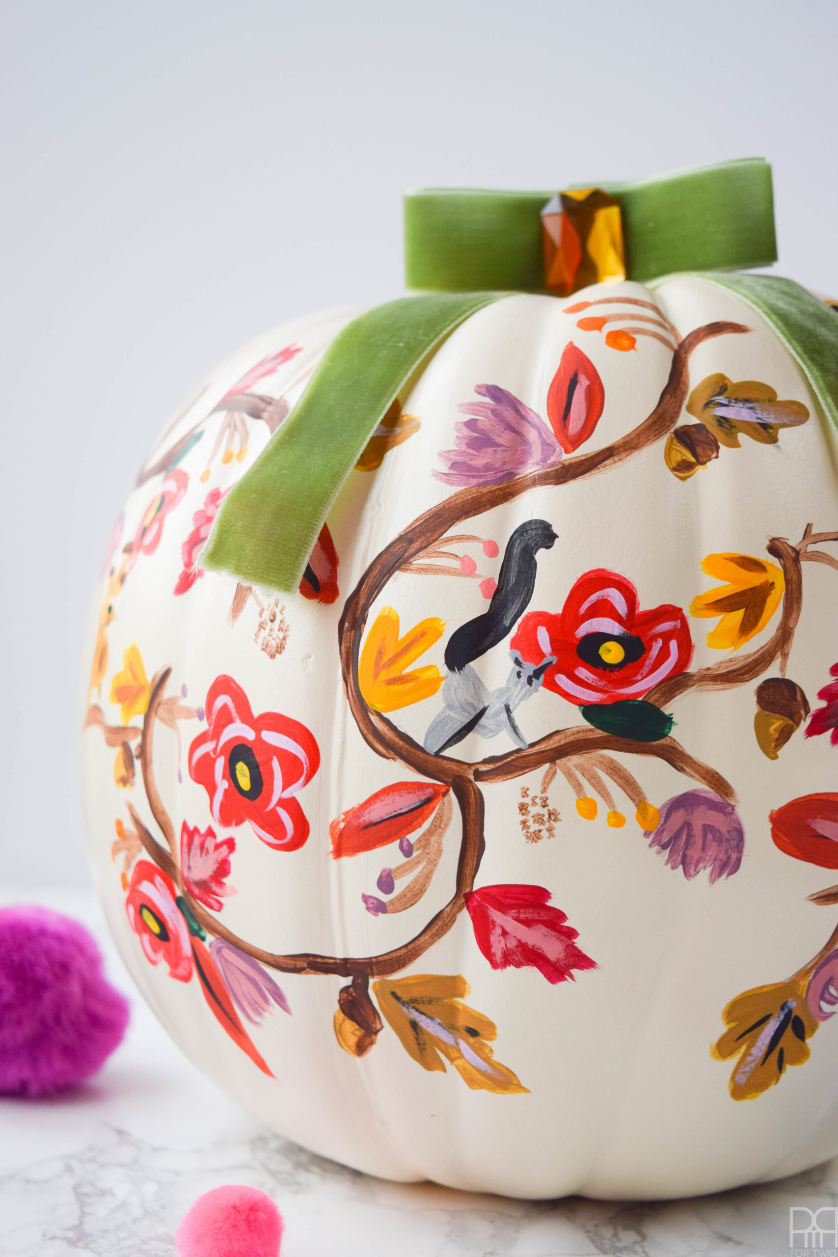 DIY Painted Fall Pumpkin - PMQ For Two