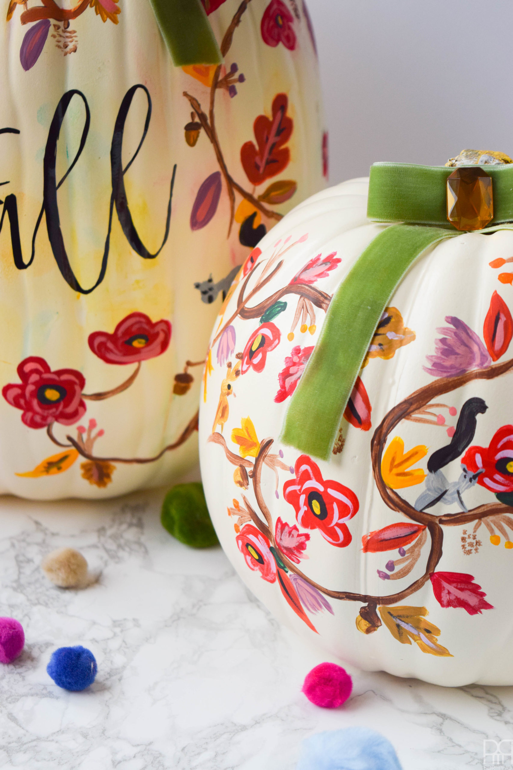 DIY Painted Fall Pumpkin - PMQ For Two