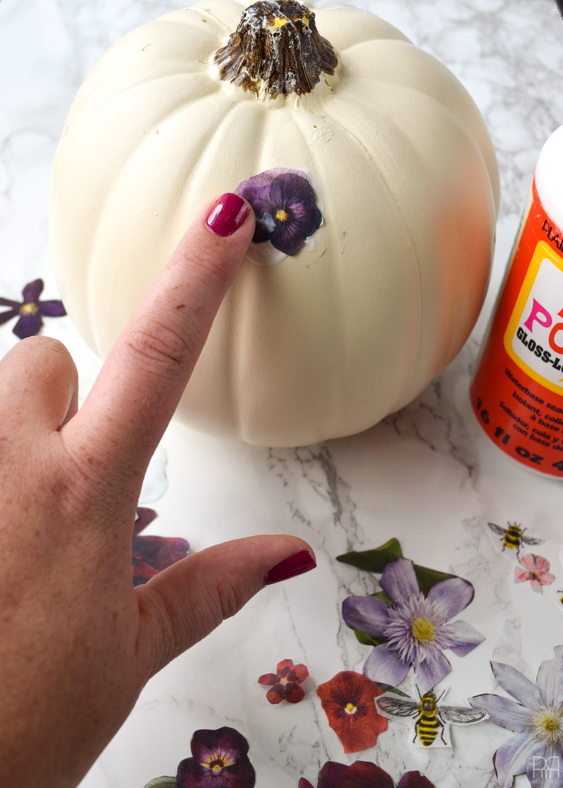 Decoupage Floral Pumpkins