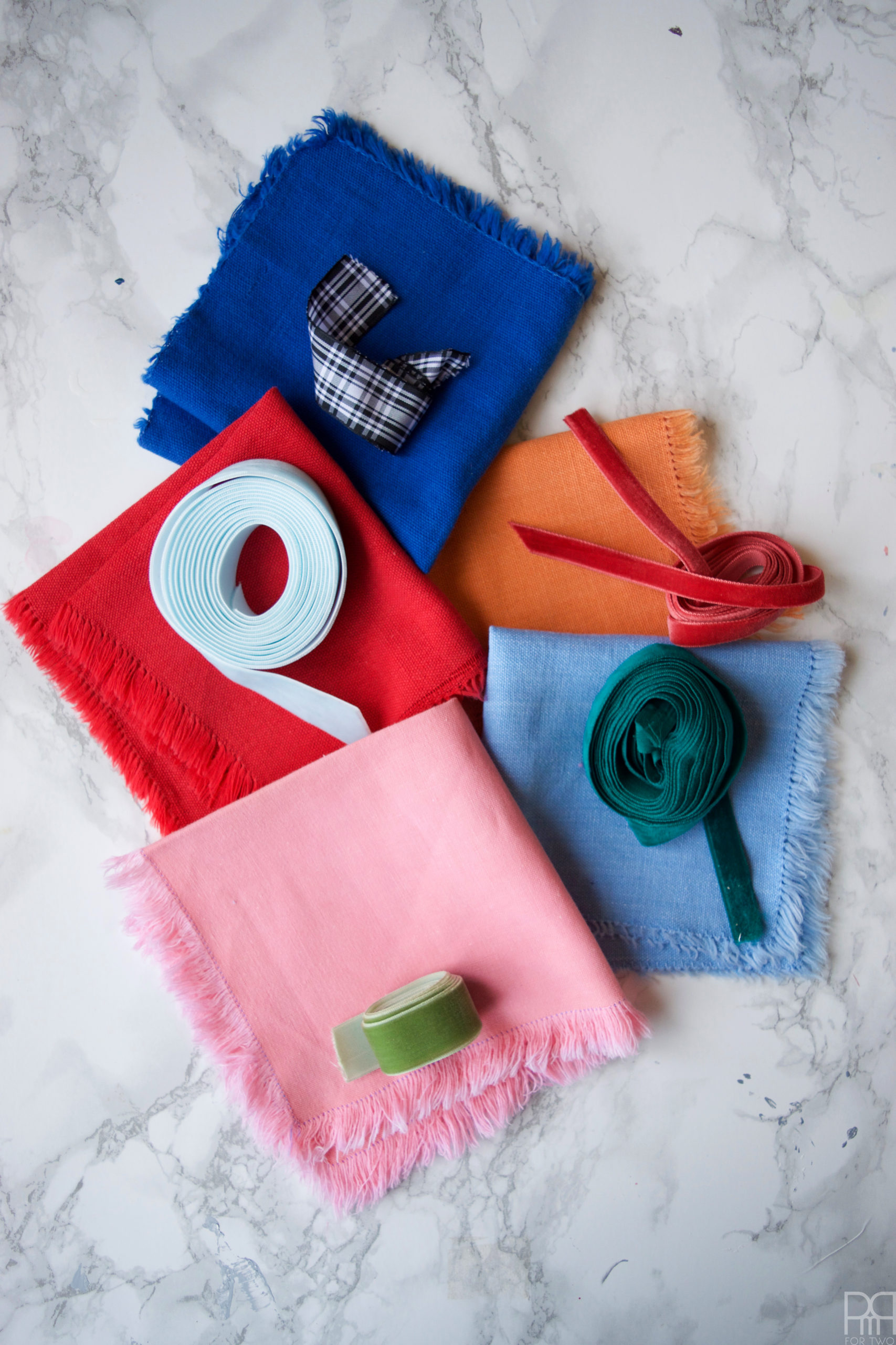 Upcycled Ribbon Cocktail Napkins