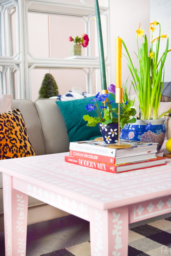 DIY Bone Inlay Coffee Table