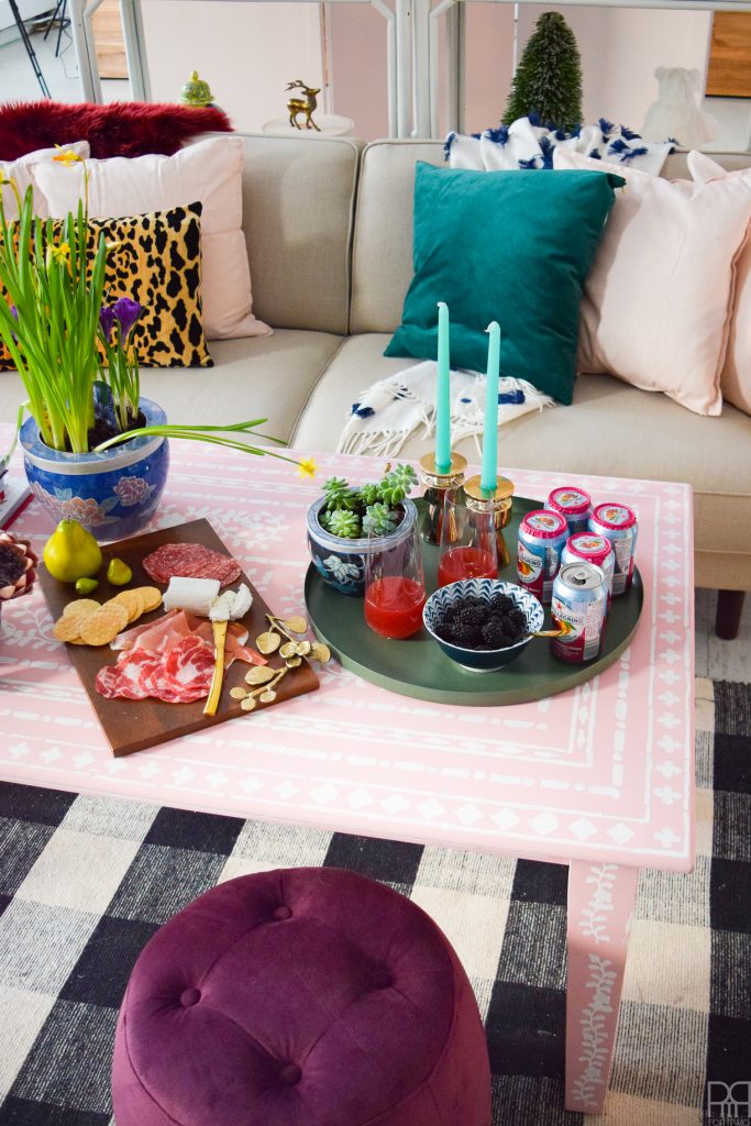 DIY Bone Inlay Coffee Table