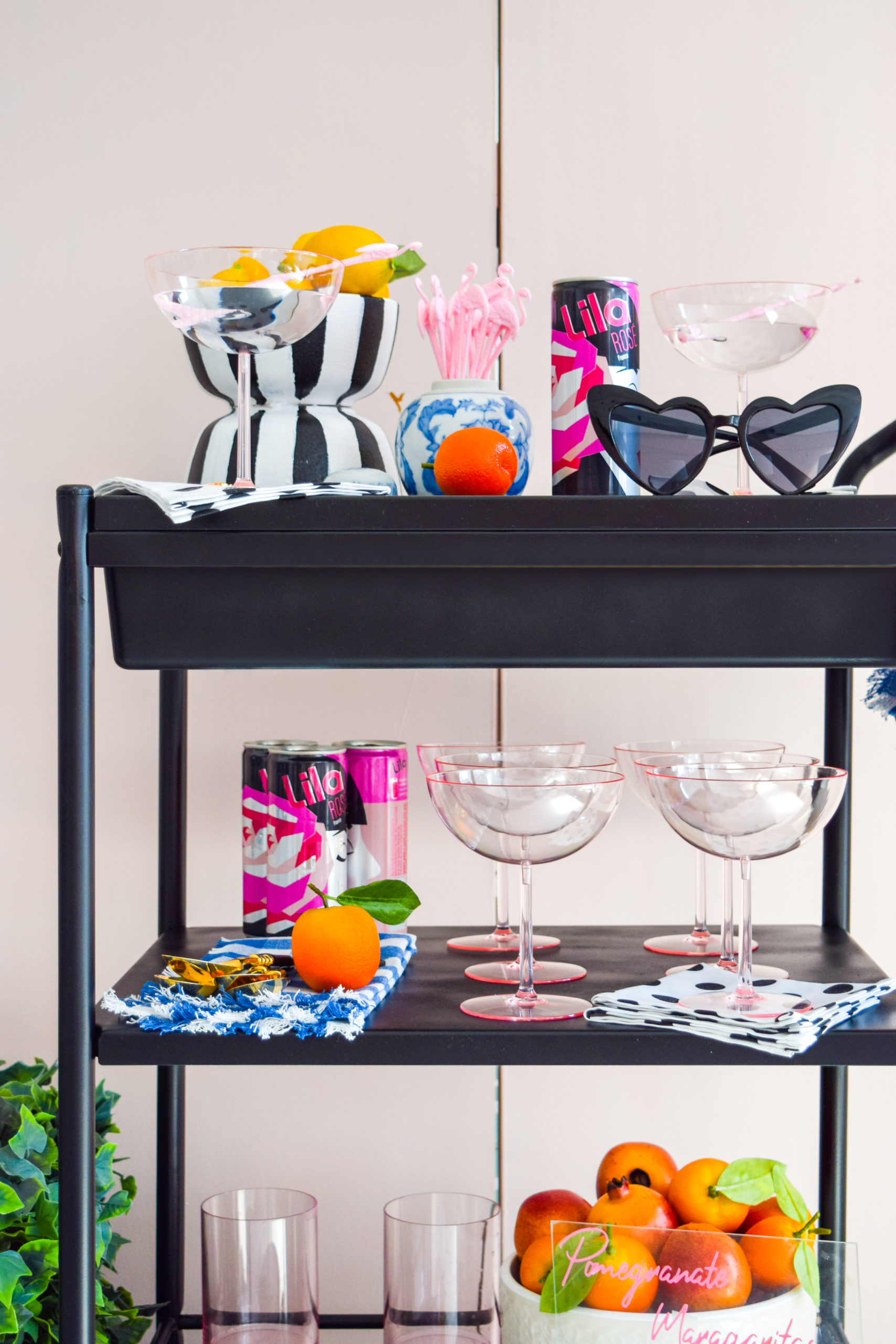 Krylon Matte Black Bar Cart