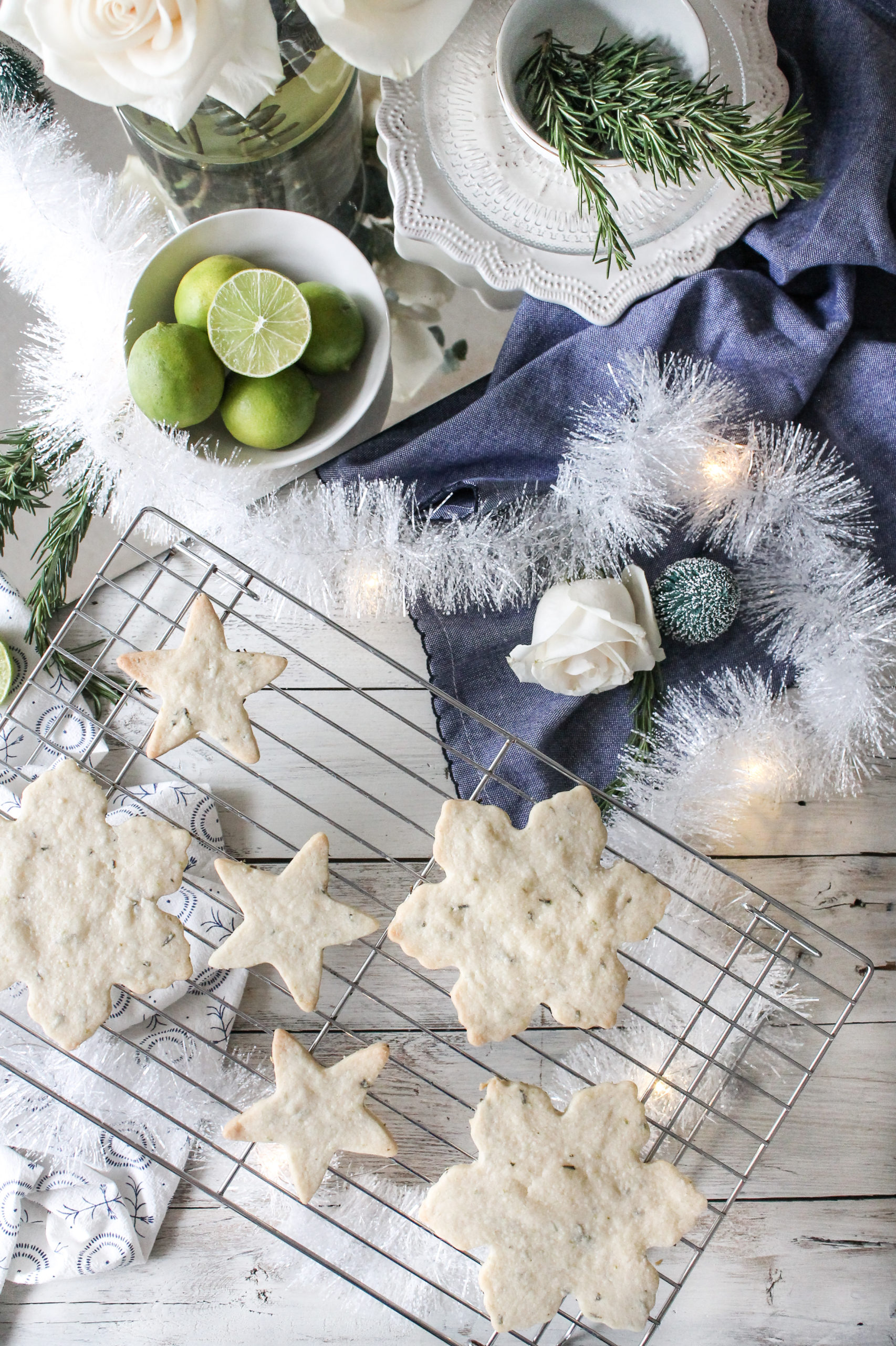 Rosemary Lime Shortbread Cookies • PMQ for two