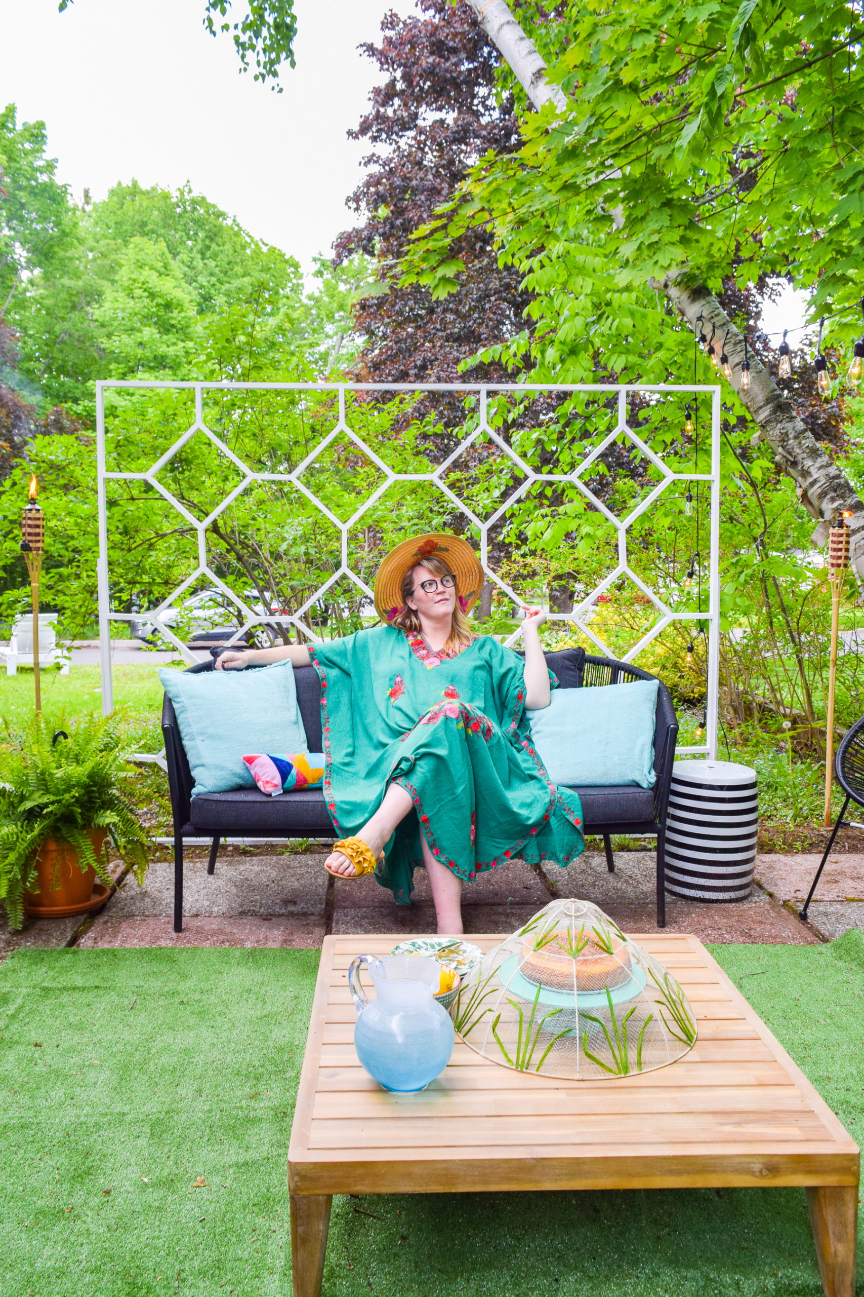 Retro Glam Backyard Patio