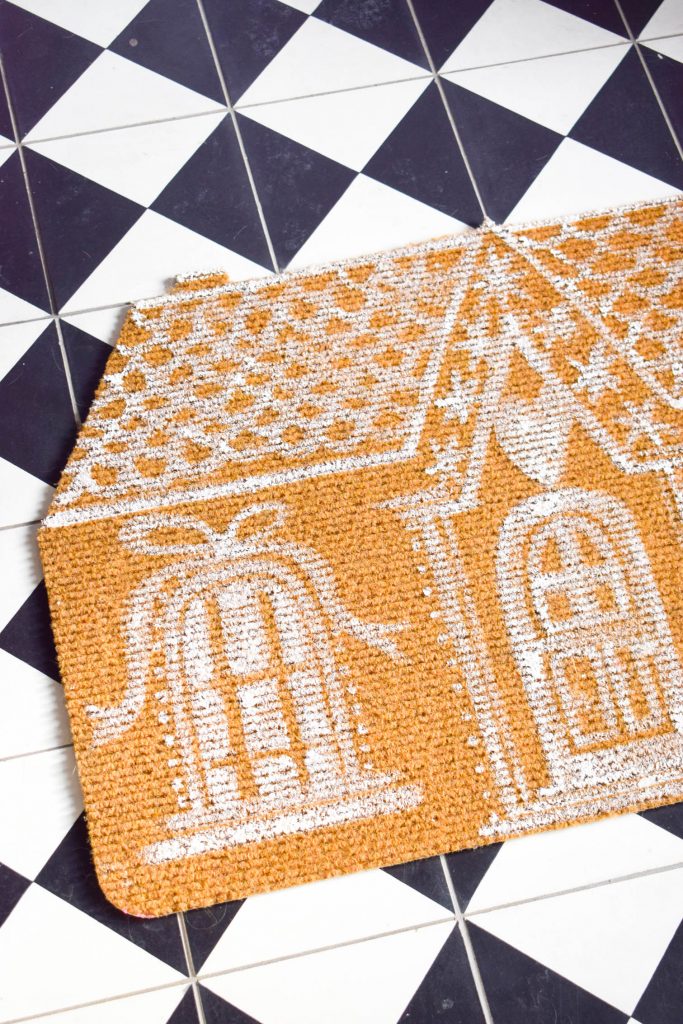 DIY gingerbread house doormat • PMQ for two